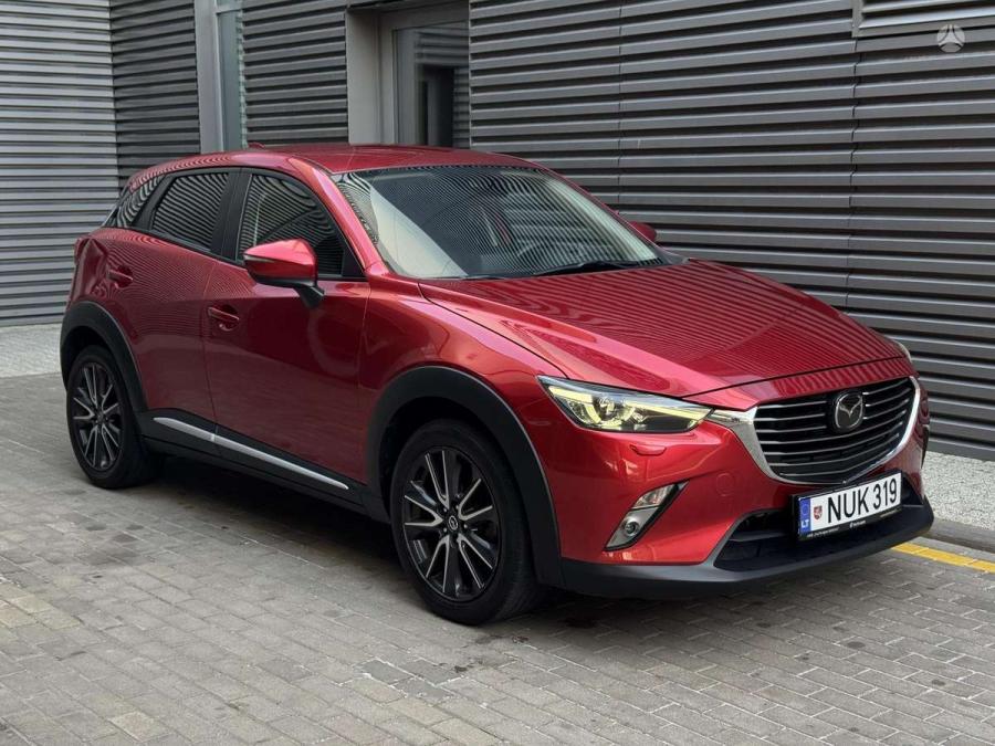 Sarkans Mazda CX-3 2017 Viļņa, ar dzinēja tilpumu 2.00 L un nobraukumu 67 tūkst. km par 15500 €, foto 3 vietnē AUTOMOTO.COM.LV