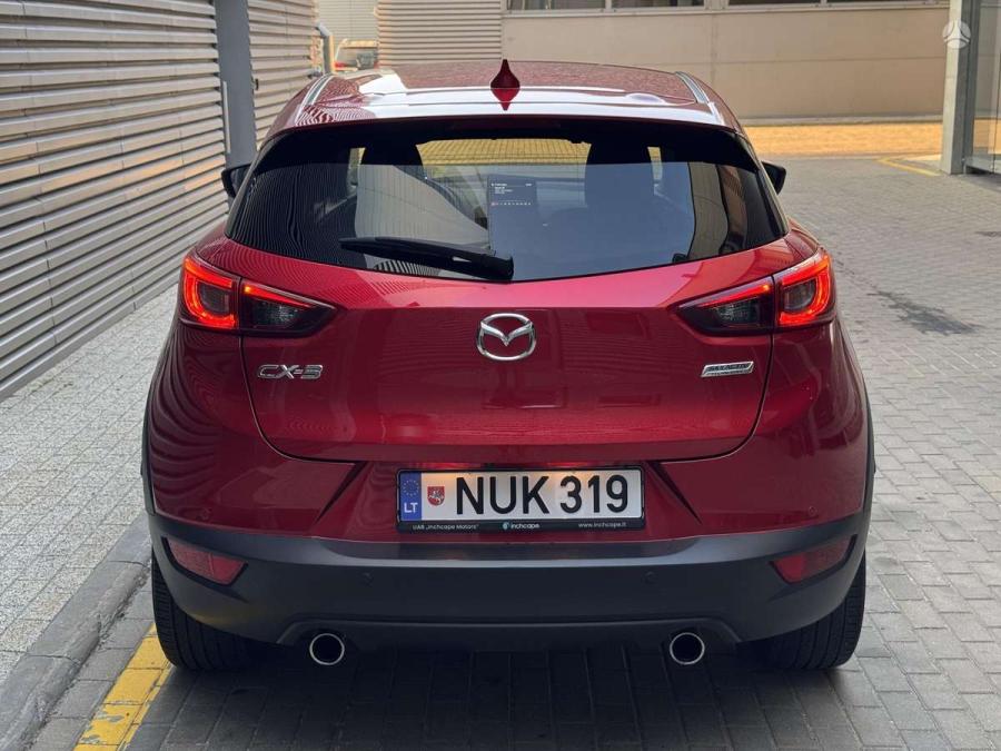 Sarkans Mazda CX-3 2017 Viļņa, ar dzinēja tilpumu 2.00 L un nobraukumu 67 tūkst. km par 15500 €, foto 7 vietnē AUTOMOTO.COM.LV