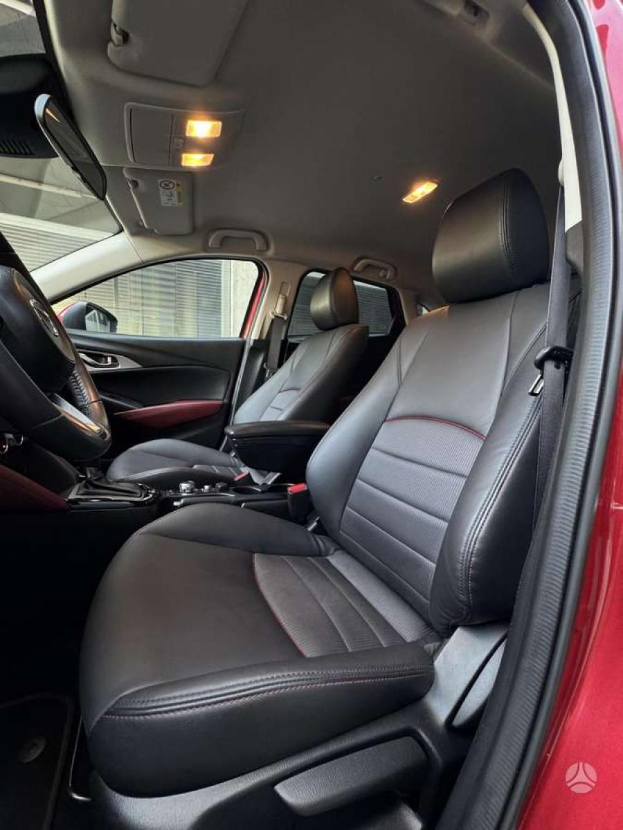 Sarkans Mazda CX-3 2017 Viļņa, ar dzinēja tilpumu 2.00 L un nobraukumu 67 tūkst. km par 15500 €, foto 15 vietnē AUTOMOTO.COM.LV
