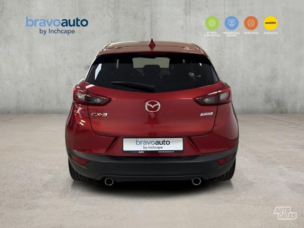 Red Mazda CX-3 2018 in Vilnius, with an engine capacity of 2.00 L and mileage of 62 thousand km for 17500 €, photo 4 on AUTOMOTO.COM.LV