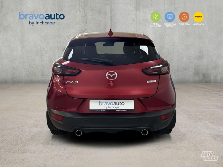 Red Mazda CX-3 2018 in Vilnius, with an engine capacity of 2.00 L and mileage of 38 thousand km for 17500 €, photo 5 on AUTOMOTO.COM.LV