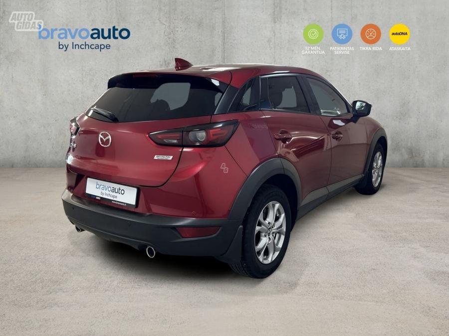 Red Mazda CX-3 2018 in Vilnius, with an engine capacity of 2.00 L and mileage of 38 thousand km for 17500 €, photo 6 on AUTOMOTO.COM.LV