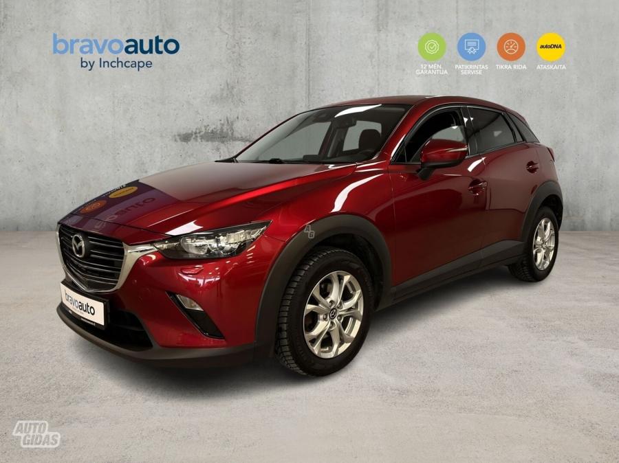 Sarkans Mazda CX-3 2022 Viļņa, ar dzinēja tilpumu 2.00 L un nobraukumu 61 tūkst. km par 18991 €, foto 1 vietnē AUTOMOTO.COM.LV