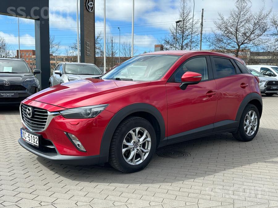Sarkans Mazda CX-3 2015 Liepāja, ar dzinēja tilpumu 2.00 L un nobraukumu 135 tūkst. km par 10700 €, foto 1 vietnē AUTOMOTO.COM.LV
