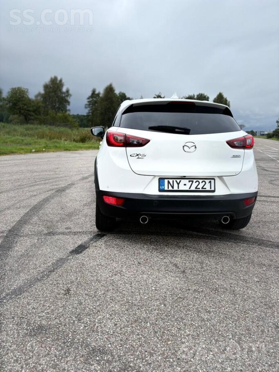 Balts Mazda CX-3 2015 Ventspils, ar dzinēja tilpumu 1.50 L un nobraukumu 198 tūkst. km par 9500 €, foto 3 vietnē AUTOMOTO.COM.LV