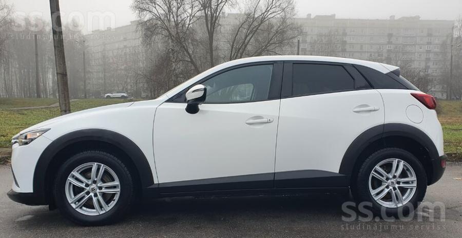 White Mazda CX-3 2015 in Riga, with an engine capacity of 1.50 L and mileage of 143 thousand km for 9300 €, photo 3 on AUTOMOTO.COM.LV