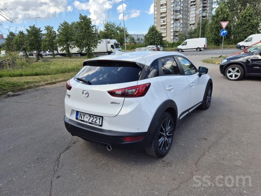 Balts Mazda CX-3 2015 Rīga, ar dzinēja tilpumu 1.50 L un nobraukumu 201 tūkst. km par 10490 €, foto 7 vietnē AUTOMOTO.COM.LV