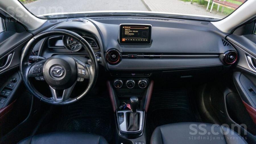 White Mazda CX-3 2015 in Riga, with an engine capacity of 1.50 L and mileage of 201 thousand km for 9590 €, photo 12 on AUTOMOTO.COM.LV