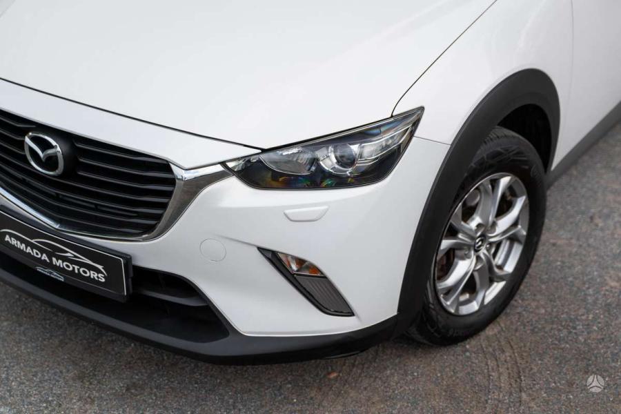 White Mazda CX-3 2017 in Vilnius, with an engine capacity of 2.00 L and mileage of 116 thousand km for 12900 €, photo 8 on AUTOMOTO.COM.LV