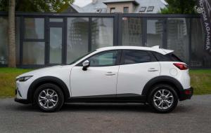 White Mazda CX-3 2017 in Vilnius, with an engine capacity of 2.00 L and mileage of 116 thousand km for 12900 €, photo 9 on AUTOMOTO.COM.LV