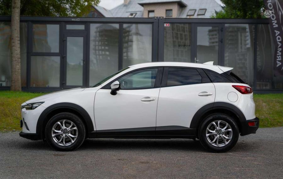 White Mazda CX-3 2017 in Vilnius, with an engine capacity of 2.00 L and mileage of 116 thousand km for 12900 €, photo 9 on AUTOMOTO.COM.LV