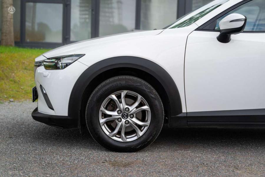 White Mazda CX-3 2017 in Vilnius, with an engine capacity of 2.00 L and mileage of 116 thousand km for 12900 €, photo 10 on AUTOMOTO.COM.LV