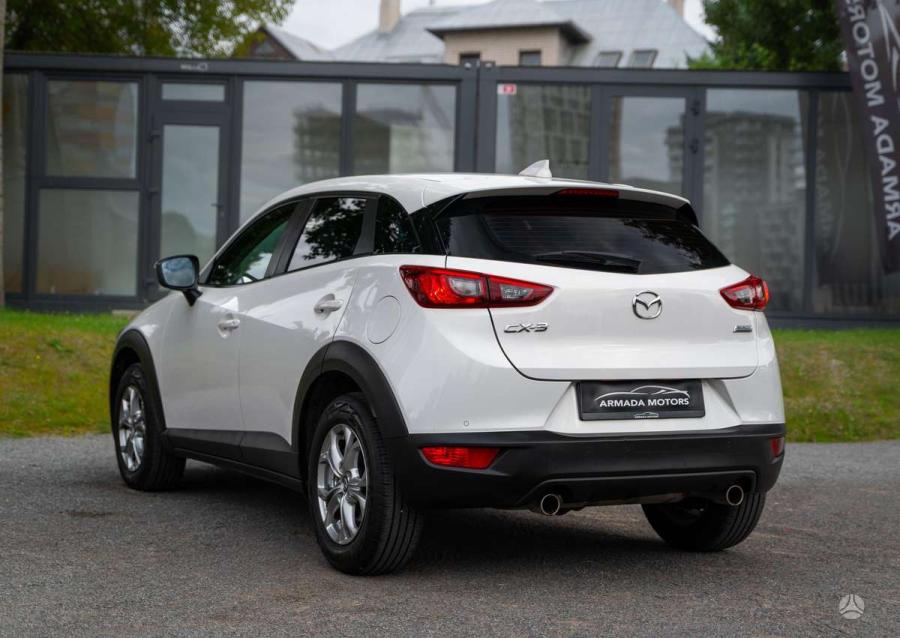 White Mazda CX-3 2017 in Vilnius, with an engine capacity of 2.00 L and mileage of 116 thousand km for 12900 €, photo 12 on AUTOMOTO.COM.LV