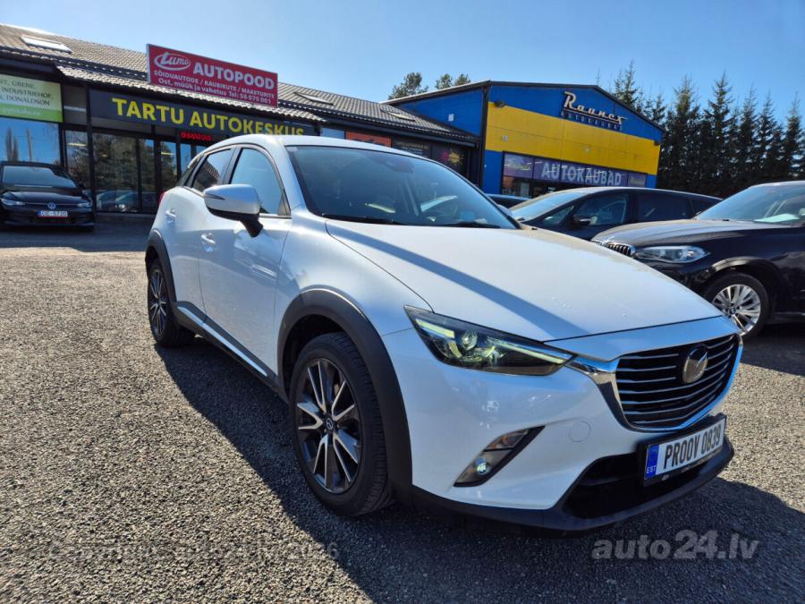 White Mazda CX-3 2018 in Tartu, with an engine capacity of 2.00 L and mileage of 169 thousand km for 14790 €, photo 10 on AUTOMOTO.COM.LV
