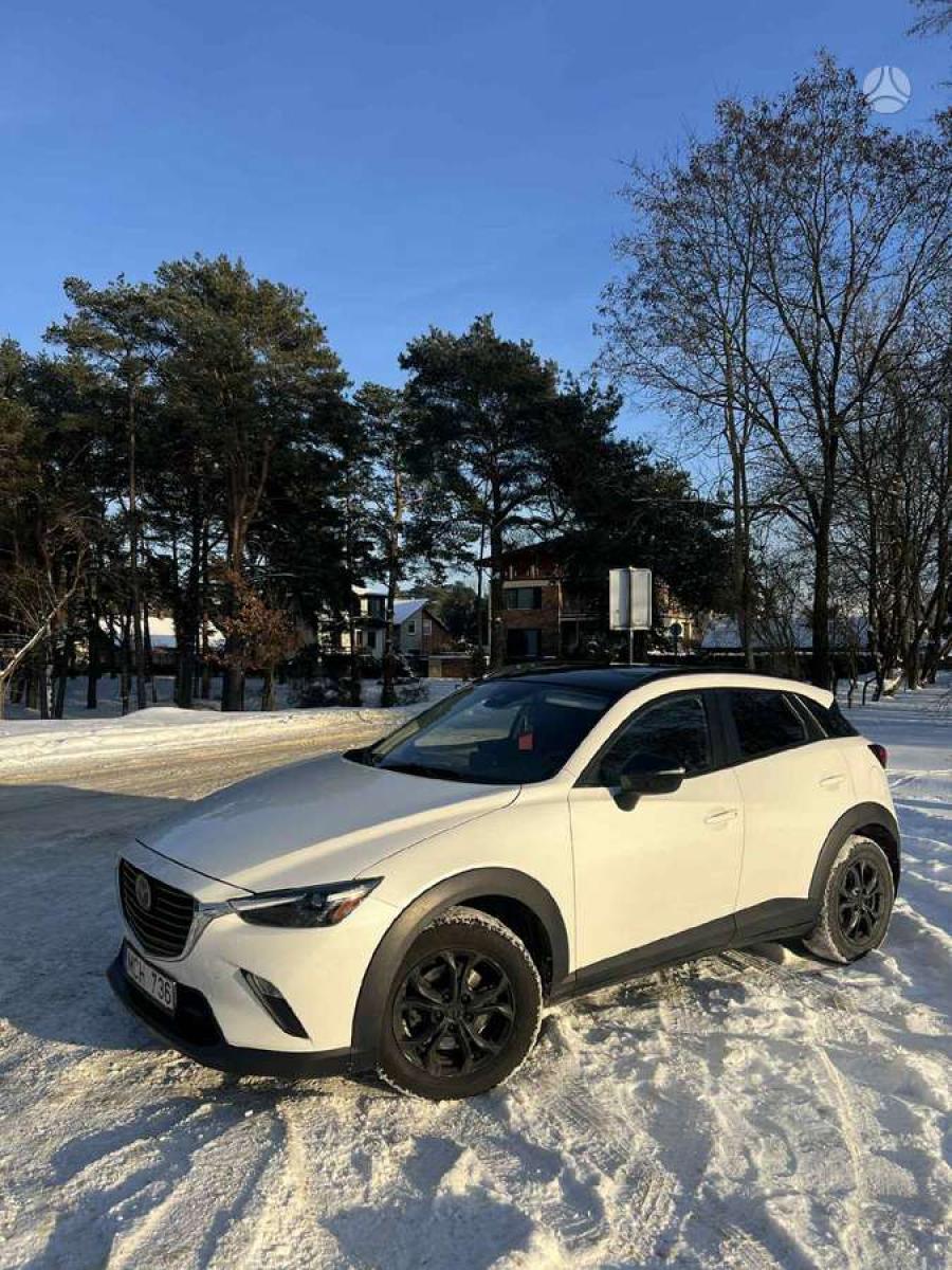 White Mazda CX-3 2020 in Kaunas, with an engine capacity of 2.00 L and mileage of 85 thousand km for 16500 €, photo 2 on AUTOMOTO.COM.LV