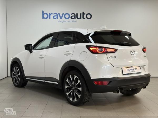 White Mazda CX-3 2021 in Vilnius, with an engine capacity of 2.00 L and mileage of 64 thousand km for 20500 €, photo 4 on AUTOMOTO.COM.LV