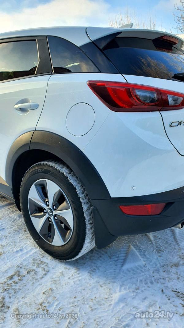 White Mazda CX-3 2017 in Tallinn, with an engine capacity of 2.00 L and mileage of 55 thousand km for 13000 €, photo 8 on AUTOMOTO.COM.LV