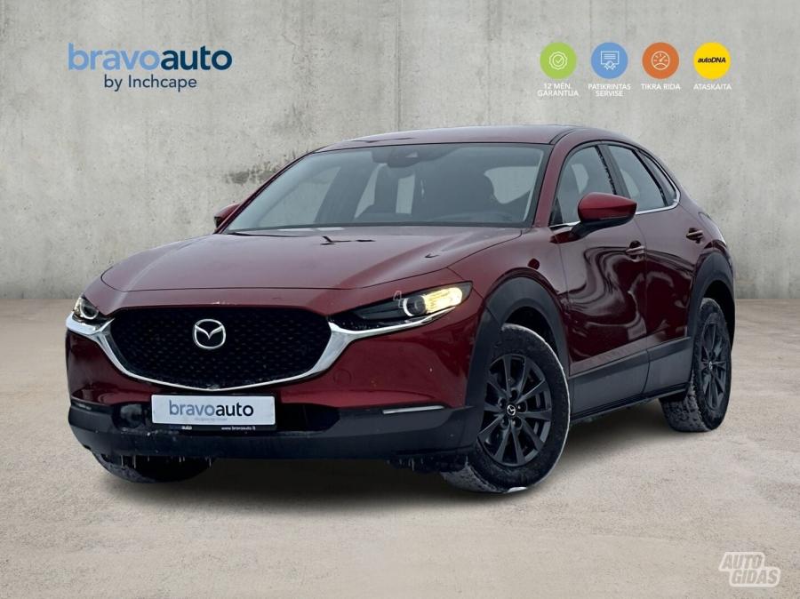 Red Mazda CX-30 2020 in Kaunas, with an engine capacity of 2.00 L and mileage of 50 thousand km for 17471 €, photo 1 on AUTOMOTO.COM.LV