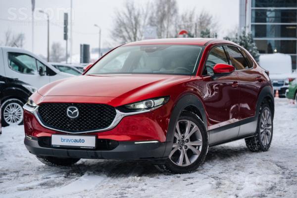 Red Mazda CX-30 2020 in Riga, with an engine capacity of 2.00 L and mileage of 95 thousand km for 18990 €, photo 1 on AUTOMOTO.COM.LV
