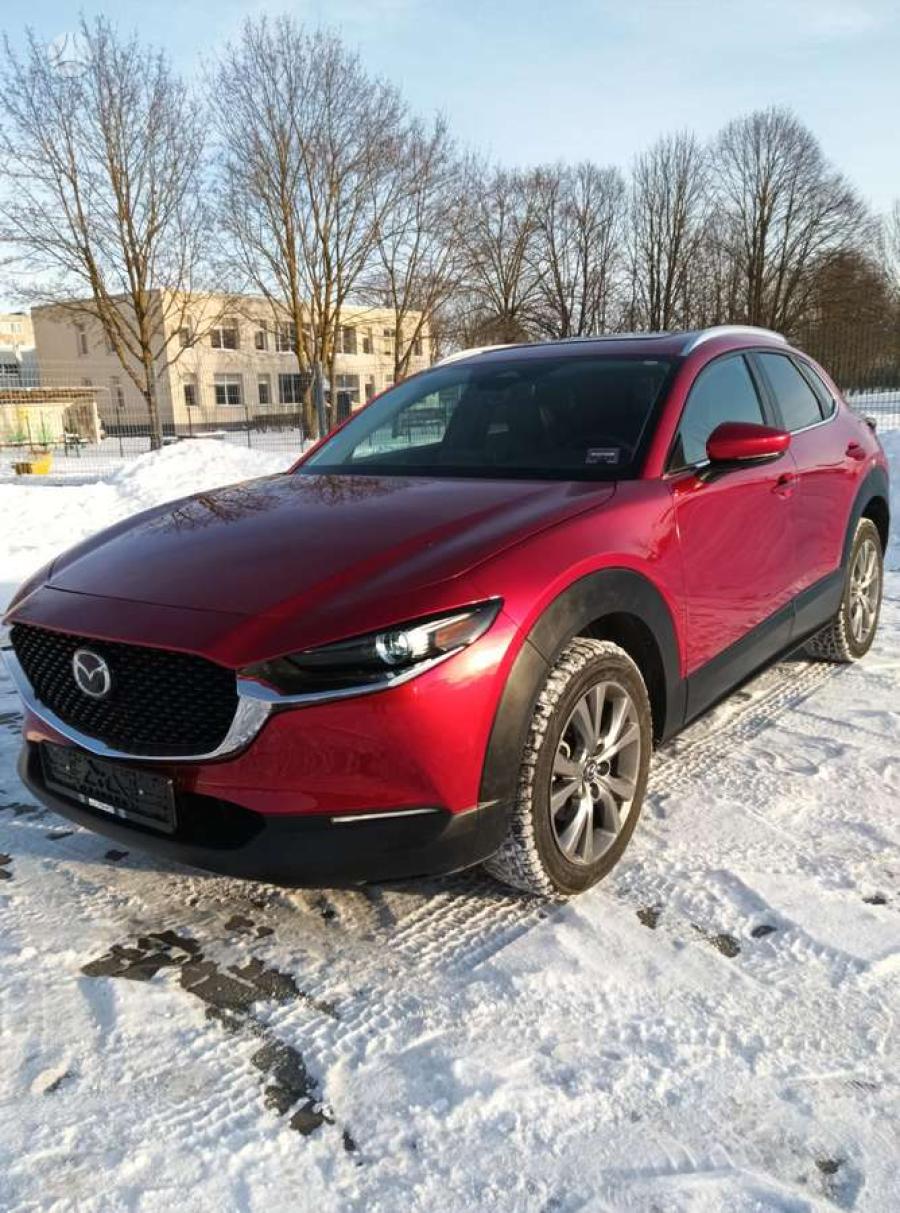Sarkans Mazda CX-30 2024 Radviliškis, ar dzinēja tilpumu 2.50 L un nobraukumu 12 tūkst. km par 18900 €, foto 17 vietnē AUTOMOTO.COM.LV