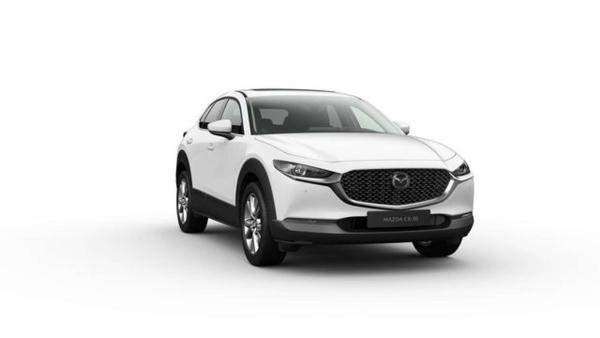 White Mazda CX-30 2023 in Kaunas, with an engine capacity of 2.00 L and mileage of 83 thousand km for 24830 €, photo 2 on AUTOMOTO.COM.LV
