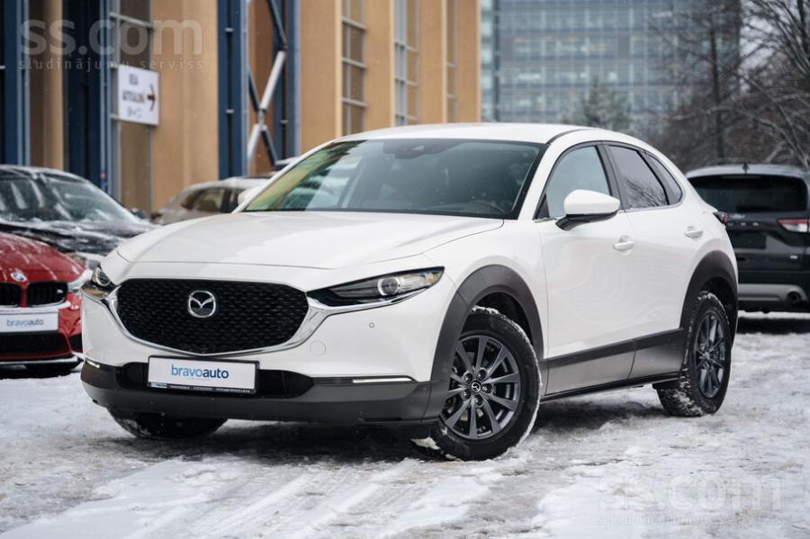 Белый Мазда CX-30 2020 в Рига, объемом двигателя 2.00 л и пробегом 49 тыс. км за 19490 €, фото 1 на AUTOMOTO.COM.LV