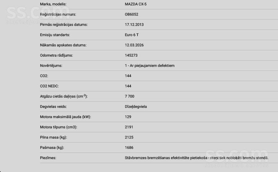 Черный Мазда СХ-5 2013 в Рига, объемом двигателя 2.20 л и пробегом 0 тыс. км за 23490 €, фото 24 на AUTOMOTO.COM.LV