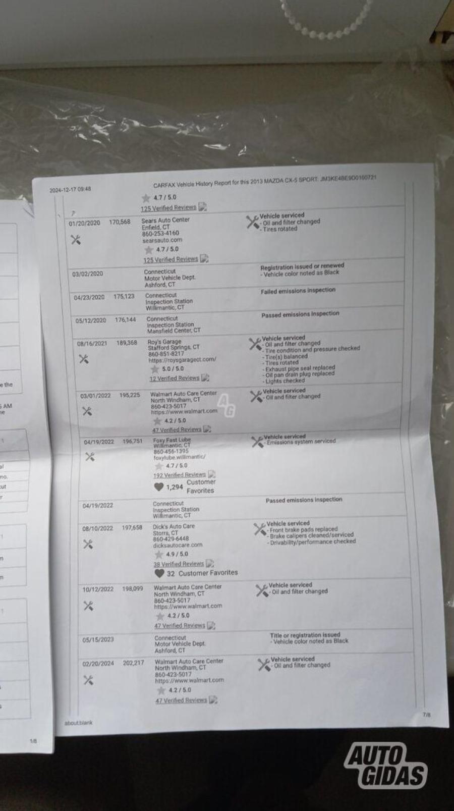 Черный Мазда СХ-5 2013 в Укмерге, объемом двигателя 2.00 л и пробегом 340 тыс. км за 6700 €, фото 18 на AUTOMOTO.COM.LV