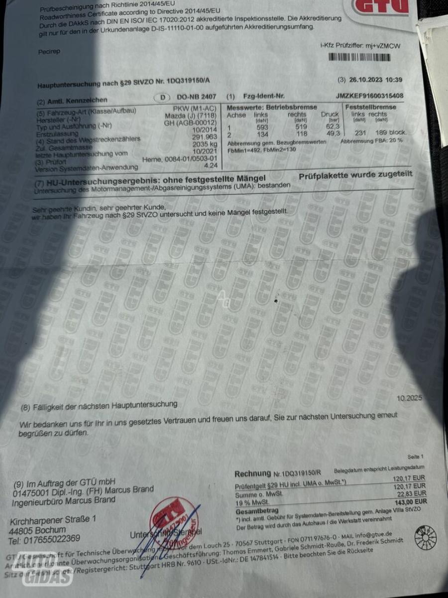 Черный Мазда СХ-5 2014 в Вильнюс, объемом двигателя 2.20 л и пробегом 300 тыс. км за 5999 €, фото 26 на AUTOMOTO.COM.LV