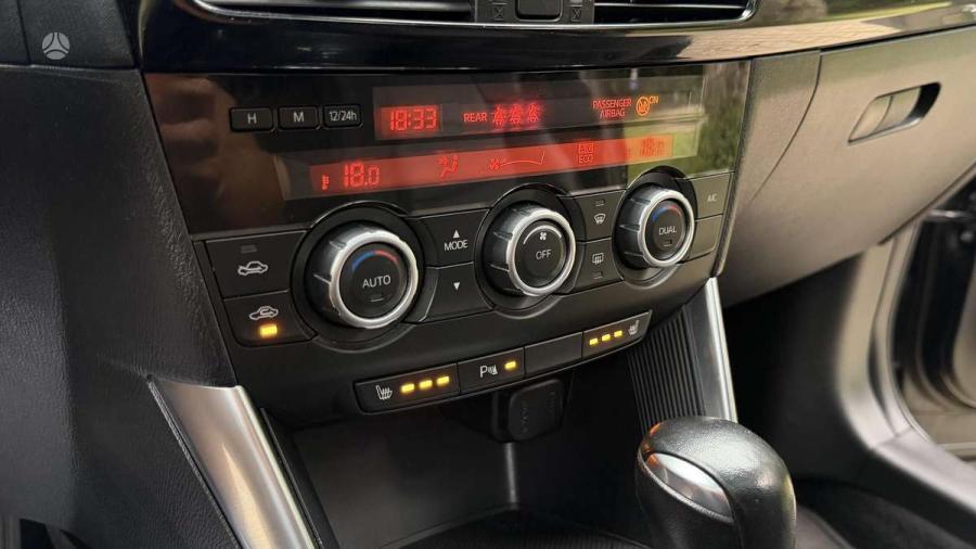 Melns Mazda CX-5 2014 Viļņa, ar dzinēja tilpumu 2.19 L un nobraukumu 250 tūkst. km par 5850 €, foto 15 vietnē AUTOMOTO.COM.LV