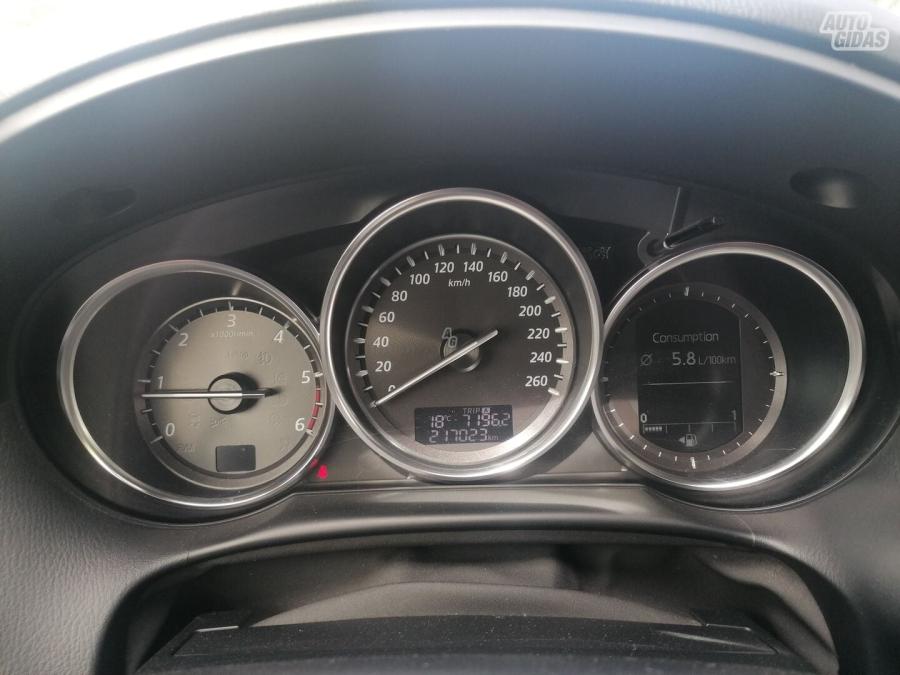 Blue Mazda CX-5 2012 in Panevezys, with an engine capacity of 2.20 L and mileage of 217 thousand km for 7200 €, photo 16 on AUTOMOTO.COM.LV