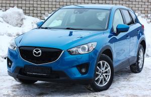 Blue Mazda CX-5 2013 in Petrikaiciai, with an engine capacity of 2.20 L and mileage of 271 thousand km for 7299 €, photo  on AUTOMOTO.COM.LV