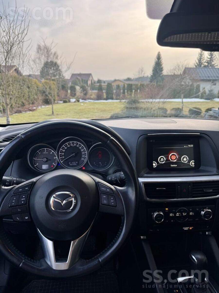 Zils Mazda CX-5 2016 Rīga, ar dzinēja tilpumu 2.20 L un nobraukumu 160 tūkst. km par 9000 €, foto 7 vietnē AUTOMOTO.COM.LV