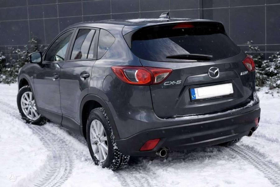 Grey Mazda CX-5 2013 in Klaipeda, with an engine capacity of 2.19 L and mileage of 297 thousand km for 6850 €, photo 4 on AUTOMOTO.COM.LV
