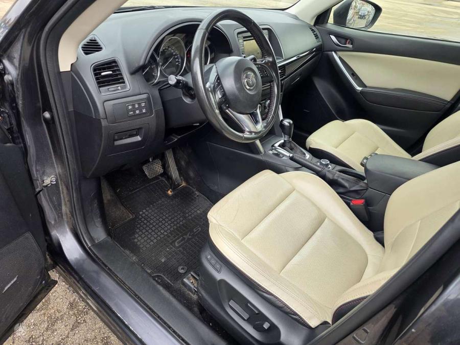Grey Mazda CX-5 2014 in Marijampole, with an engine capacity of 2.19 L and mileage of 264 thousand km for 5200 €, photo 8 on AUTOMOTO.COM.LV