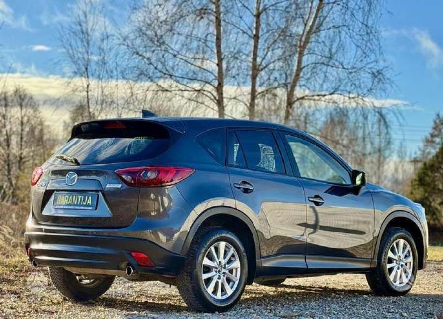Pelēks Mazda CX-5 2015 Šauļi, ar dzinēja tilpumu 2.19 L un nobraukumu 244 tūkst. km par 8750 €, foto 4 vietnē AUTOMOTO.COM.LV