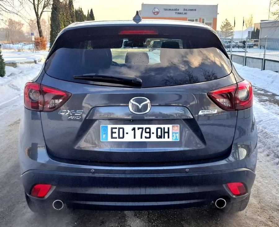 Pelēks Mazda CX-5 2016 Tauragė, ar dzinēja tilpumu 2.19 L un nobraukumu 207 tūkst. km par 8500 €, foto 8 vietnē AUTOMOTO.COM.LV