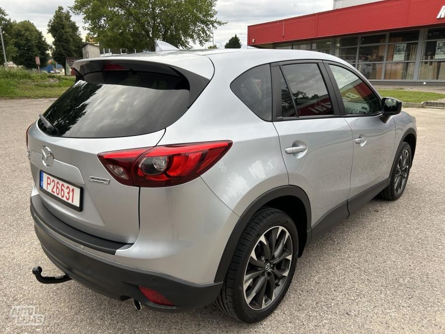 Pelēks Mazda CX-5 2016 Alīta, ar dzinēja tilpumu 2.20 L un nobraukumu 225 tūkst. km par 8900 €, foto 4 vietnē AUTOMOTO.COM.LV