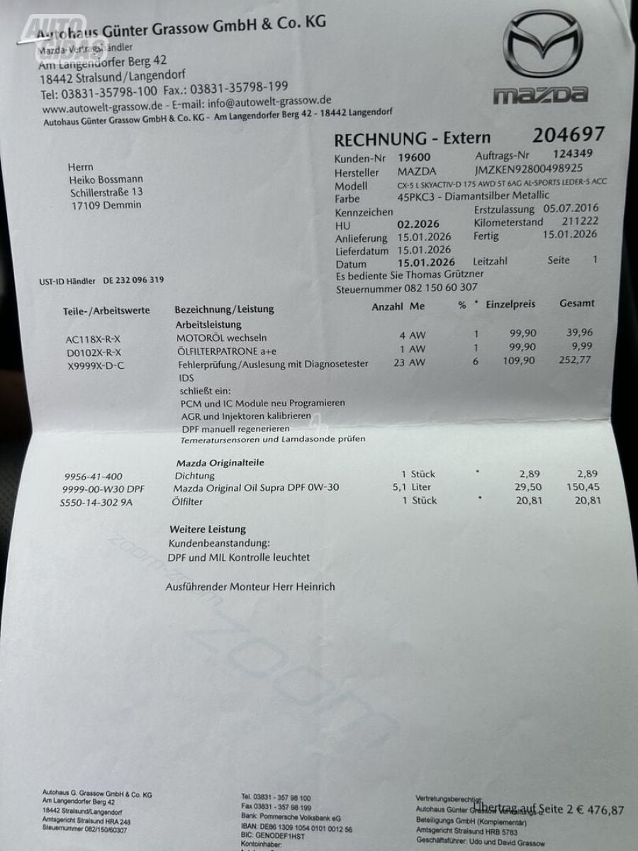 Pelēks Mazda CX-5 2016 Alīta, ar dzinēja tilpumu 2.20 L un nobraukumu 225 tūkst. km par 8900 €, foto 30 vietnē AUTOMOTO.COM.LV