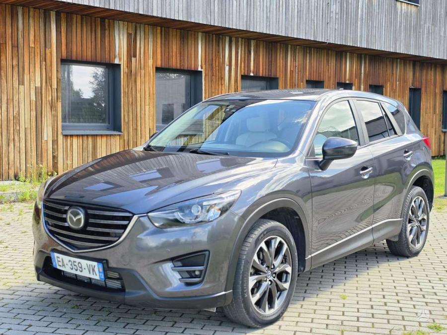 Pelēks Mazda CX-5 2016 Tauragė, ar dzinēja tilpumu 2.19 L un nobraukumu 168 tūkst. km par 8400 €, foto 1 vietnē AUTOMOTO.COM.LV
