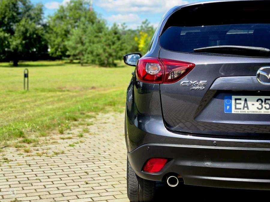 Pelēks Mazda CX-5 2016 Tauragė, ar dzinēja tilpumu 2.19 L un nobraukumu 168 tūkst. km par 7900 €, foto 13 vietnē AUTOMOTO.COM.LV