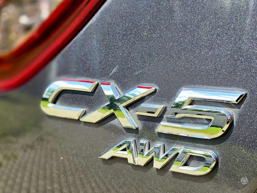 Pelēks Mazda CX-5 2016 Tauragė, ar dzinēja tilpumu 2.19 L un nobraukumu 168 tūkst. km par 7900 €, foto 16 vietnē AUTOMOTO.COM.LV