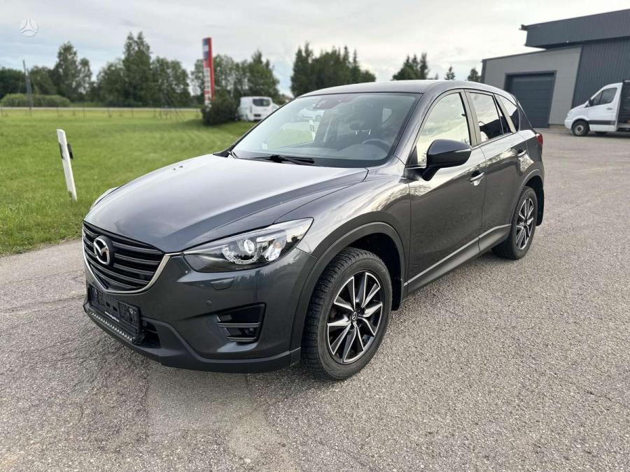 Grey Mazda CX-5 2017 in Rokiskis, with an engine capacity of 2.19 L and mileage of 154 thousand km for 8950 €, photo 1 on AUTOMOTO.COM.LV