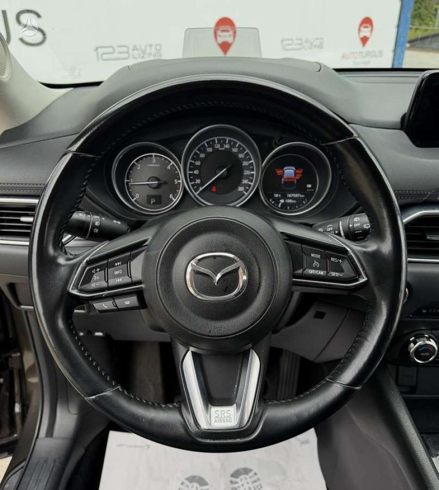 Pelēks Mazda CX-5 2017 Tauragė, ar dzinēja tilpumu 2.19 L un nobraukumu 167 tūkst. km par 11400 €, foto 53 vietnē AUTOMOTO.COM.LV