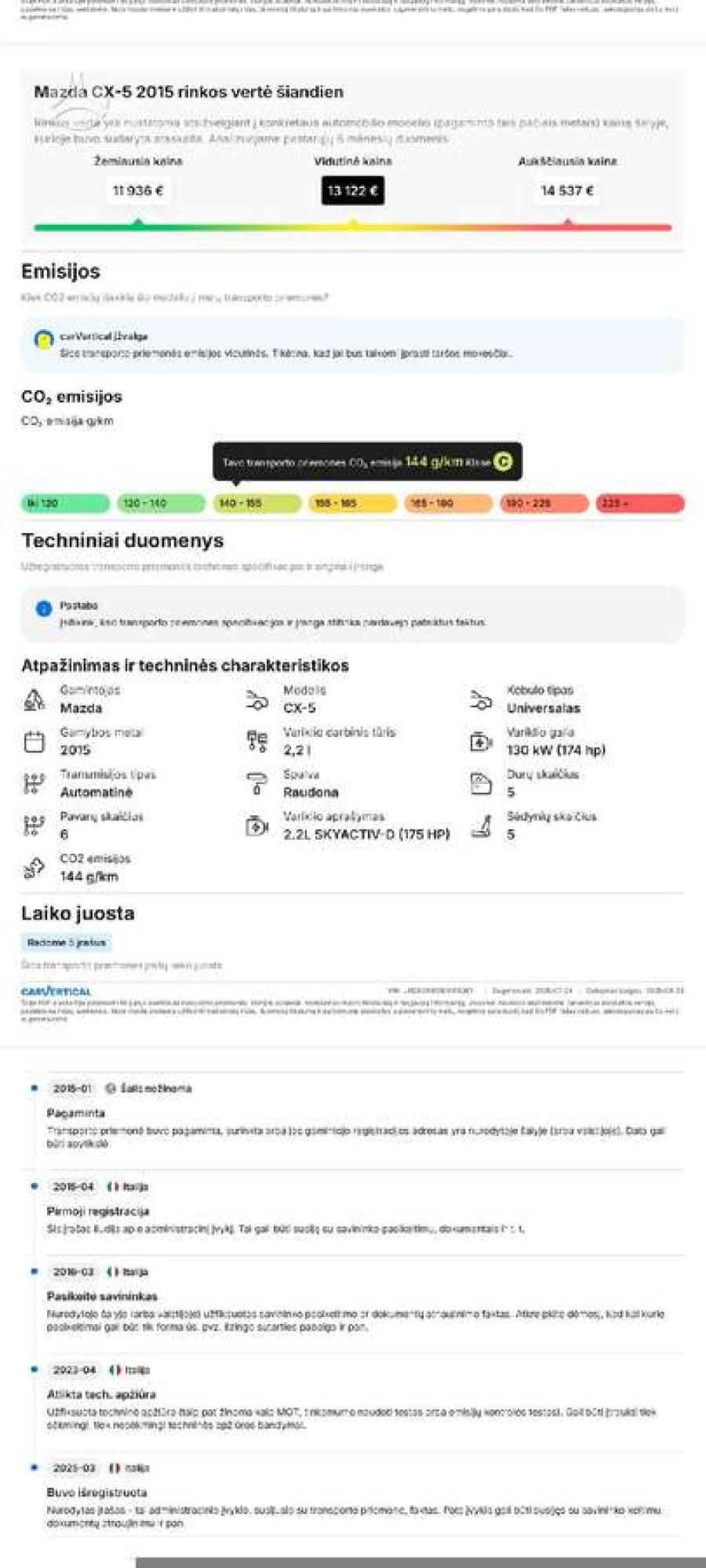Red Mazda CX-5 2015 in Utena, with an engine capacity of 2.19 L and mileage of 179 thousand km for 10700 €, photo 30 on AUTOMOTO.COM.LV