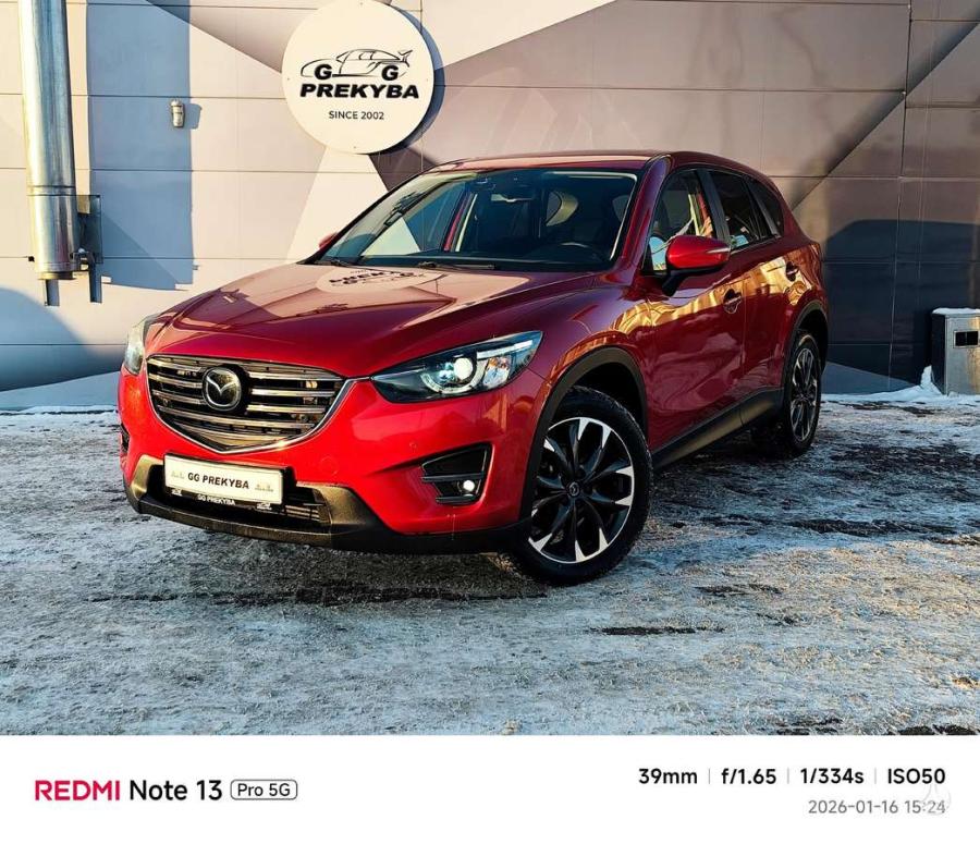 Sarkans Mazda CX-5 2016 Kauņa, ar dzinēja tilpumu 2.20 L un nobraukumu 213 tūkst. km par 9950 €, foto 4 vietnē AUTOMOTO.COM.LV