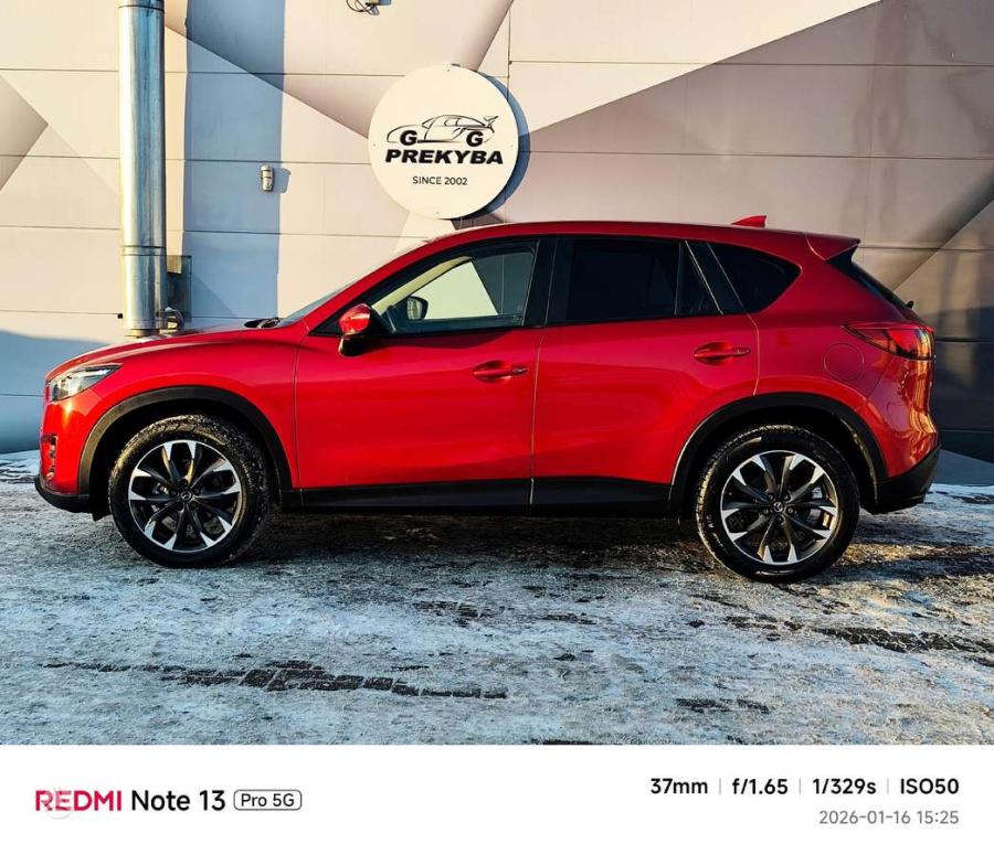Sarkans Mazda CX-5 2016 Kauņa, ar dzinēja tilpumu 2.20 L un nobraukumu 213 tūkst. km par 9950 €, foto 7 vietnē AUTOMOTO.COM.LV