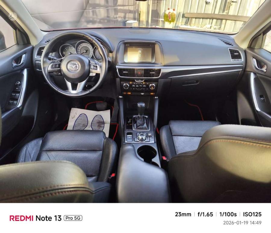 Sarkans Mazda CX-5 2016 Kauņa, ar dzinēja tilpumu 2.20 L un nobraukumu 213 tūkst. km par 9950 €, foto 14 vietnē AUTOMOTO.COM.LV