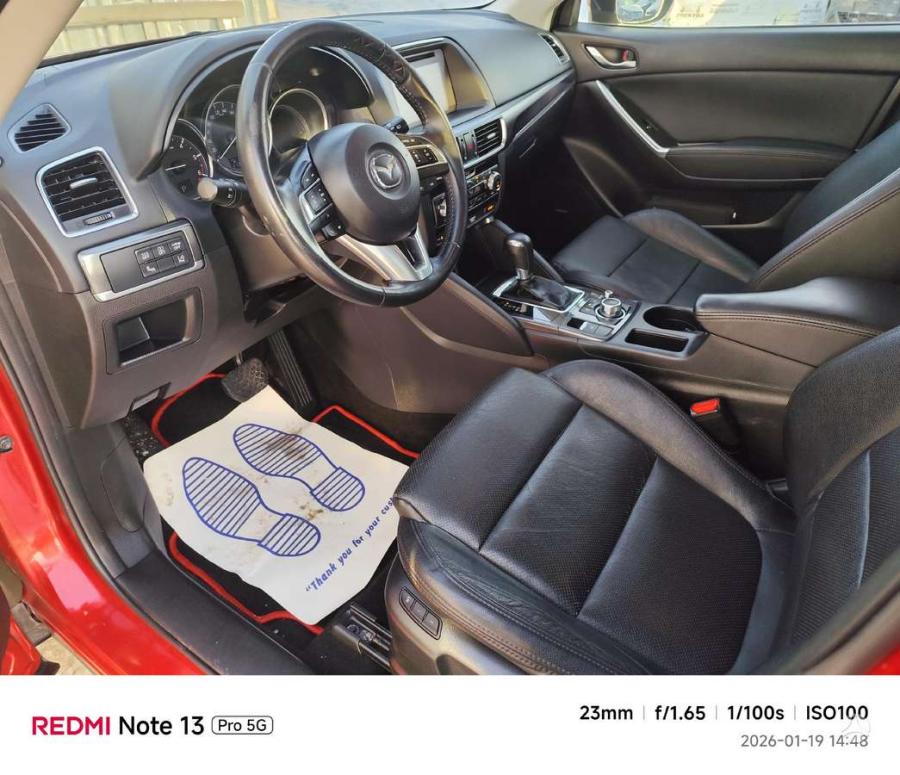 Sarkans Mazda CX-5 2016 Kauņa, ar dzinēja tilpumu 2.20 L un nobraukumu 213 tūkst. km par 9950 €, foto 19 vietnē AUTOMOTO.COM.LV