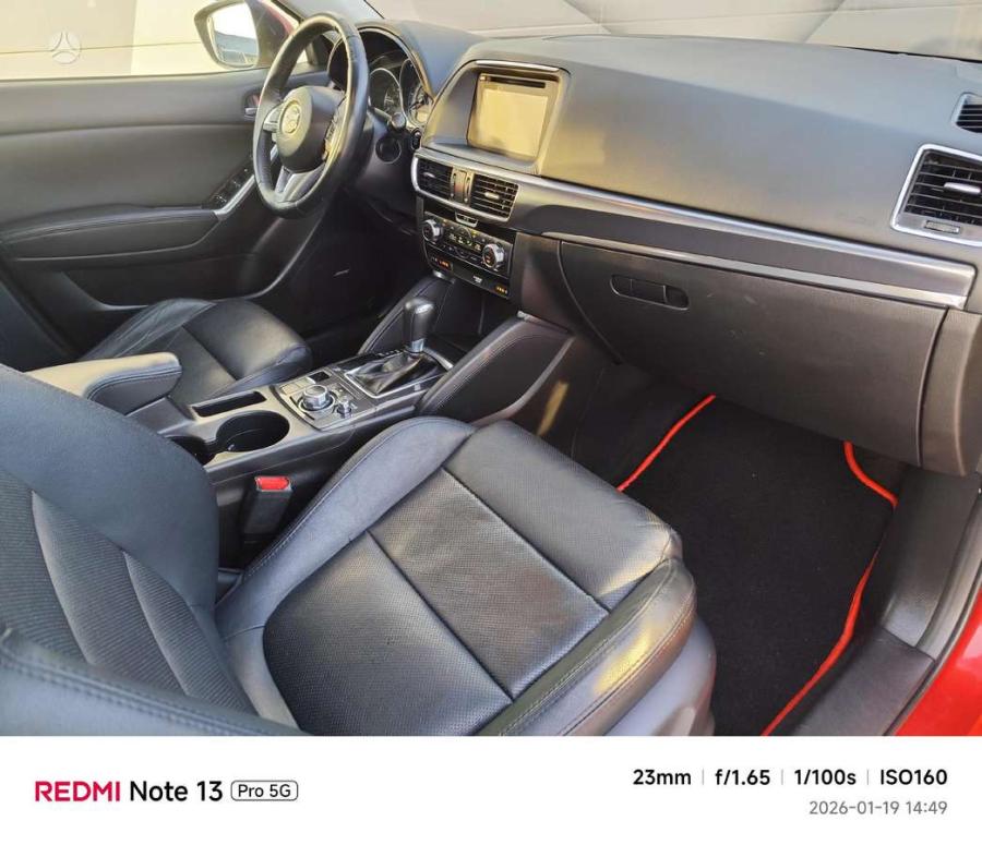 Sarkans Mazda CX-5 2016 Kauņa, ar dzinēja tilpumu 2.20 L un nobraukumu 213 tūkst. km par 9950 €, foto 23 vietnē AUTOMOTO.COM.LV